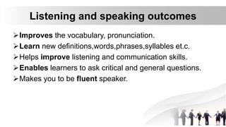 Listening and speaking | PPTX
