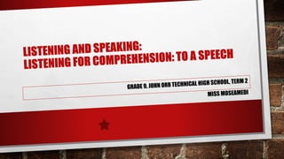 Listening and Speaking - Speech, Grade 9.pptx