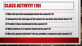 Listening and Speaking - Speech, Grade 9.pptx