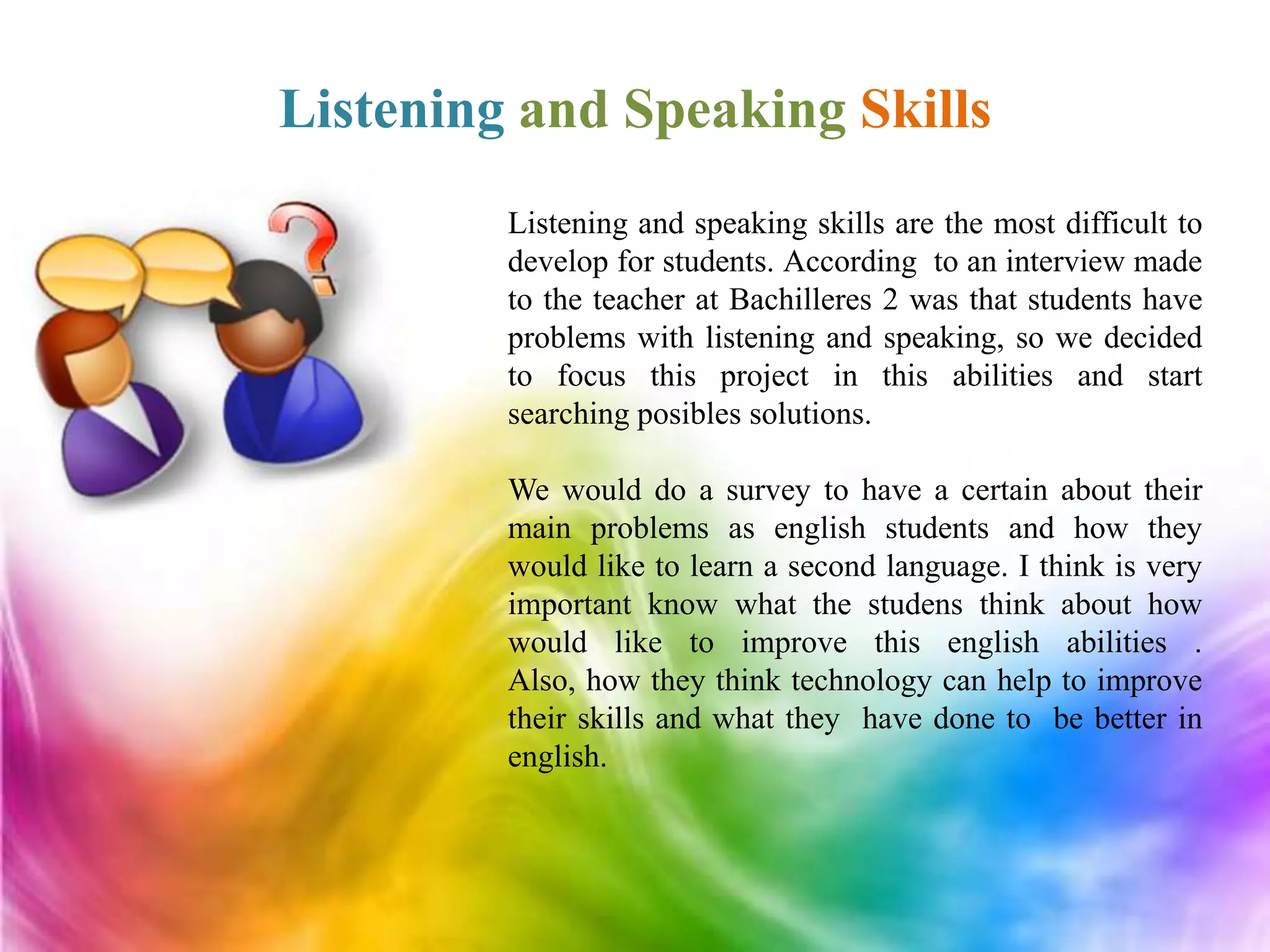 Listening and Speaking Skills | PPTX | Education