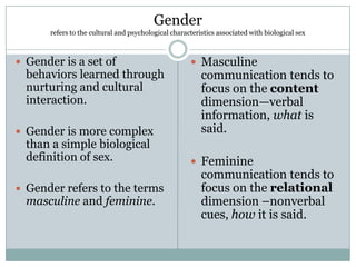 Listening as adaptation to gender differences | PPTX