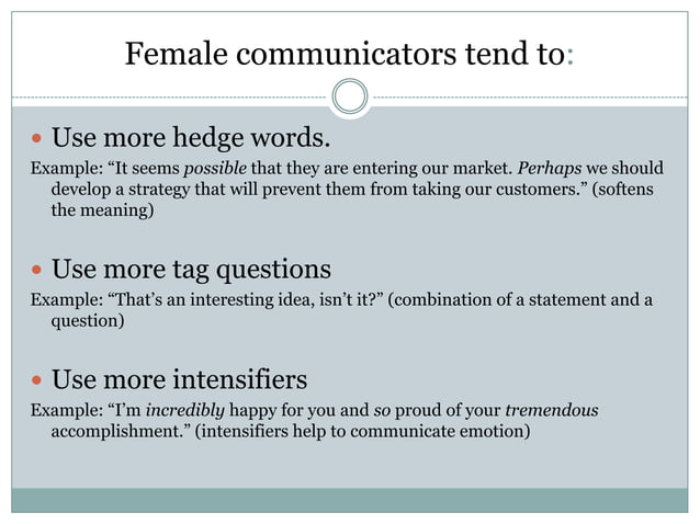 Listening as adaptation to gender differences | PPTX