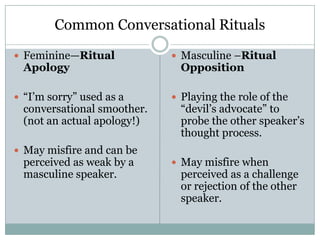 Listening as adaptation to gender differences | PPTX