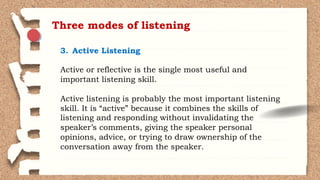 Listening, Types, Stages, Tips, Challenges | PDF