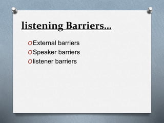 Listening barriers | PPTX