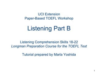 Listening b skills 18 22 | PPTX