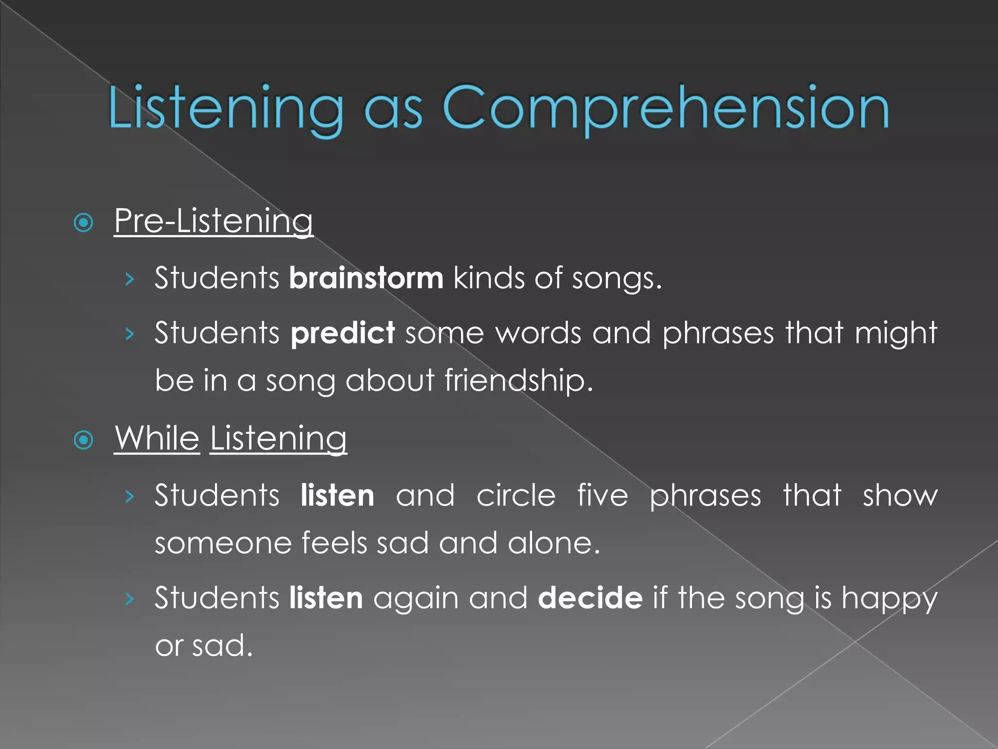 Listening Comprehension PPT | PPT | Free Download
