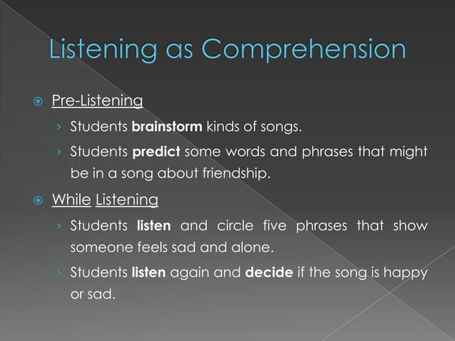 Listening Comprehension PPT | PPT