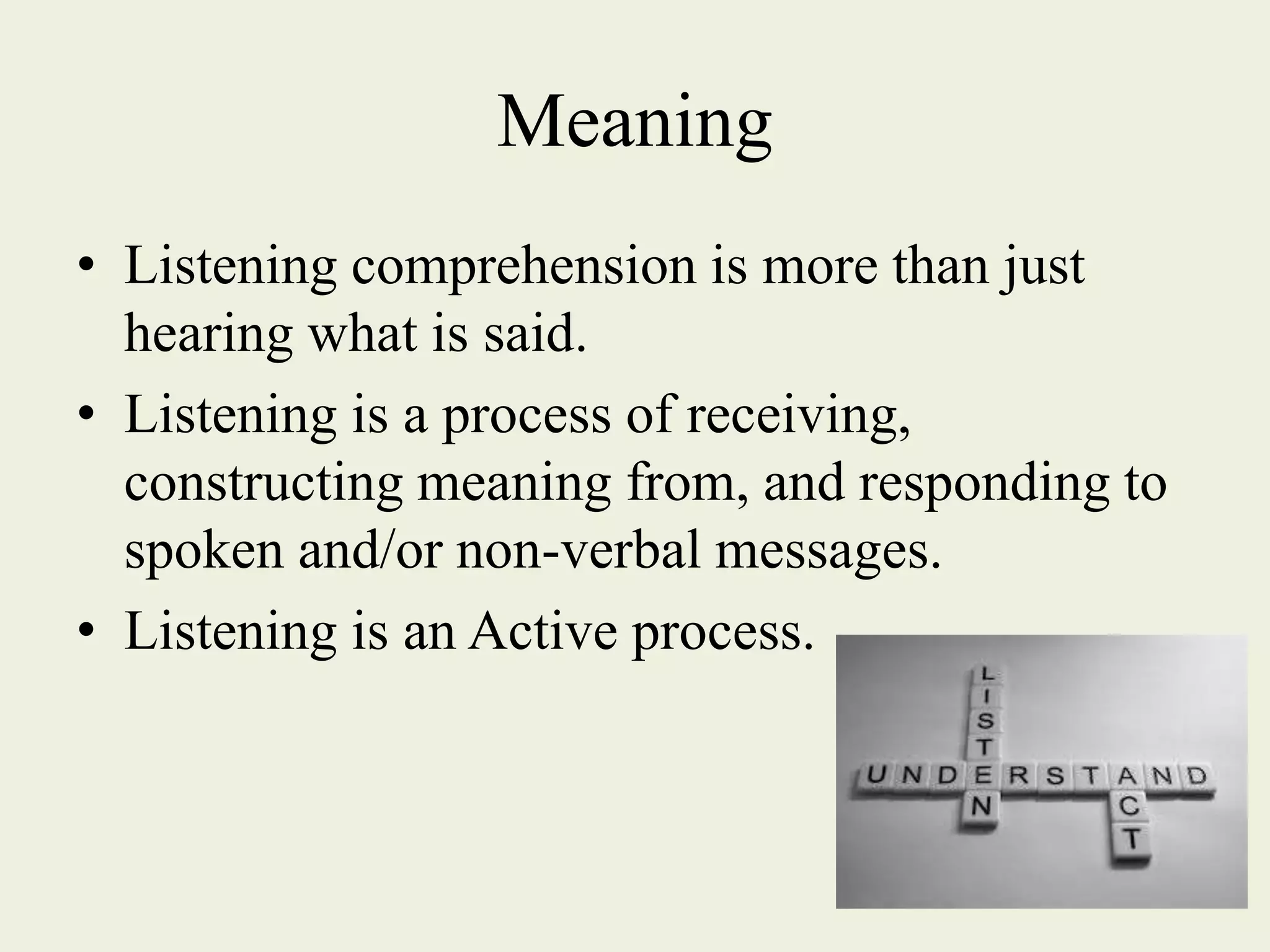 Listening Comprehension | PPTX