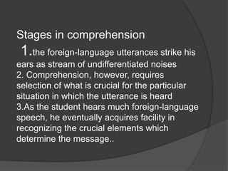 Listening comprehension | PPT