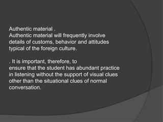 Listening comprehension | PPTX