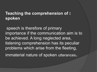 Listening comprehension | PPT