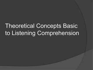 Listening comprehension | PPT