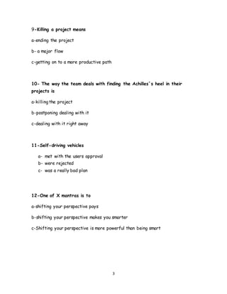 Listening comprehension Ted Talk | PDF