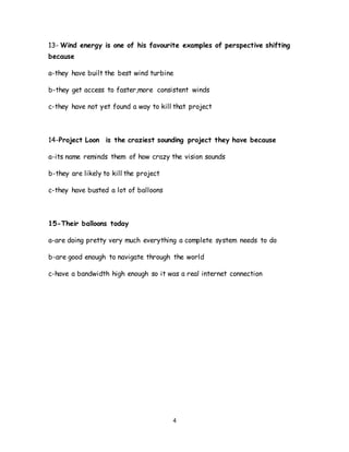 Listening comprehension Ted Talk | PDF