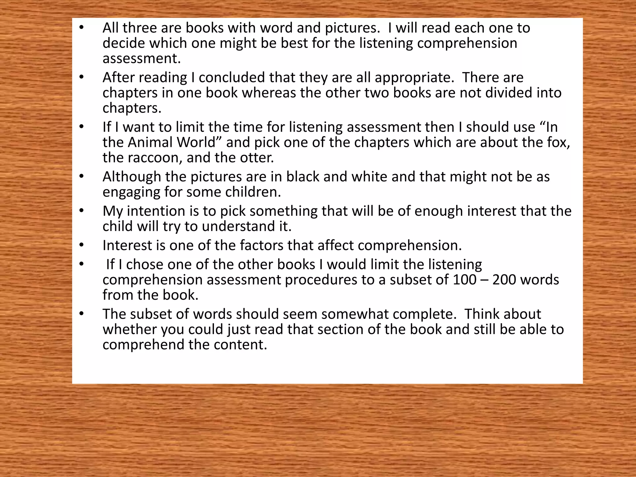 Listening comprehension assessment how to make | PPT