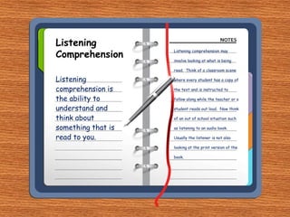 Listening comprehension assessment how to make | PPT