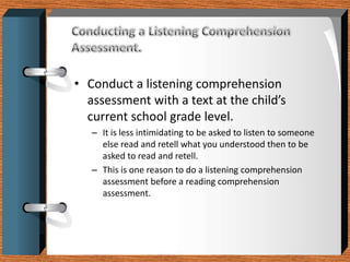Listening comprehension assessment how to make | PPT