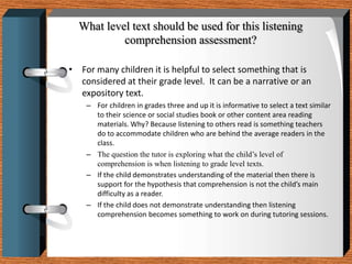 Listening comprehension assessment how to make | PPT