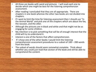 Listening comprehension assessment how to make | PPT