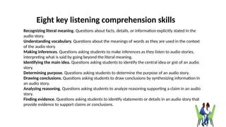 listening comprehension for a better listening | PPTX