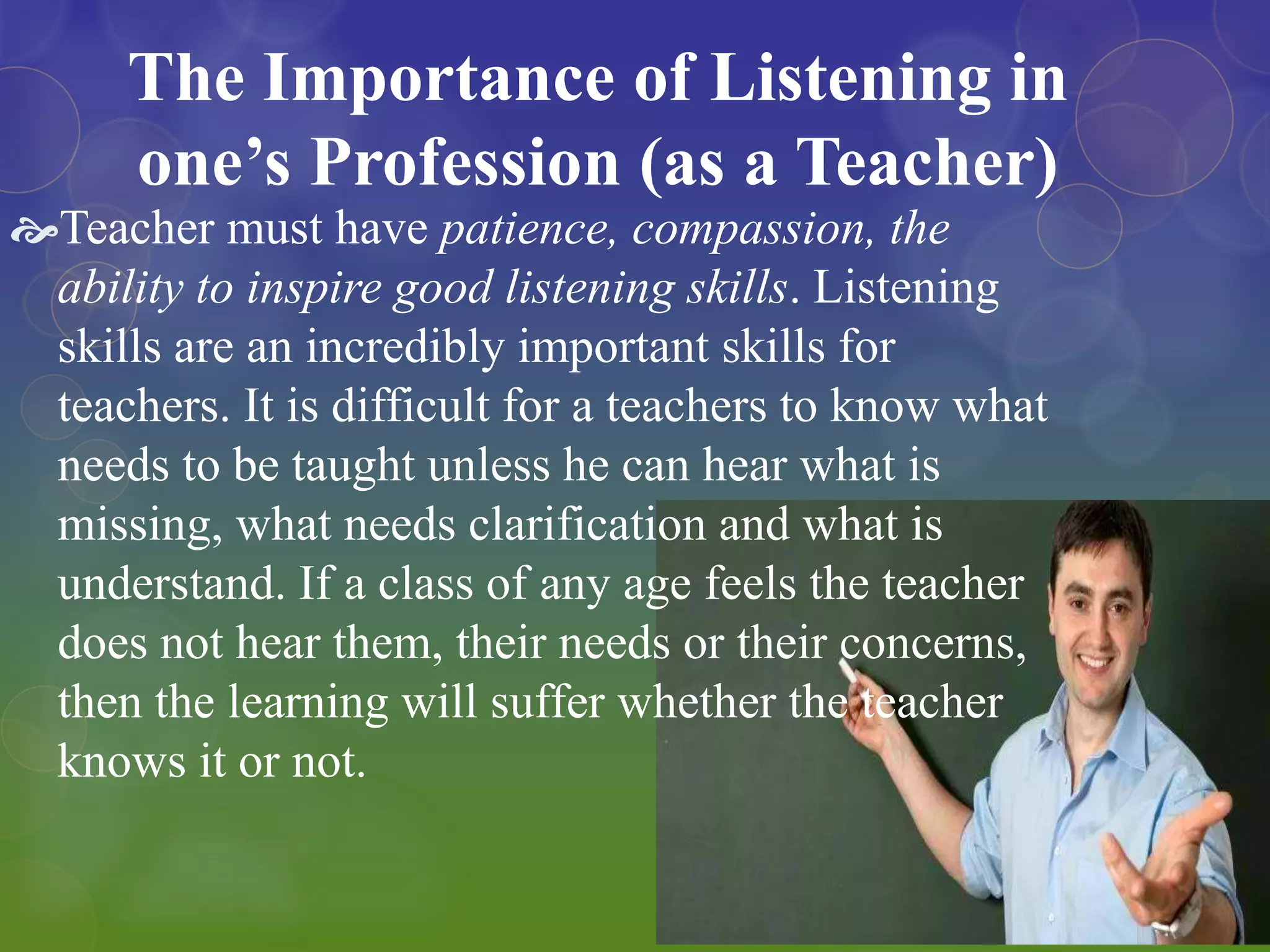 LISTENING (Definition, Importance & Effective Listening) | PPTX