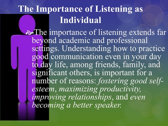 LISTENING (Definition, Importance & Effective Listening) | PPTX
