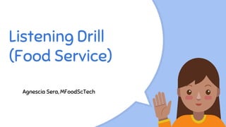 Listening drill (food service) | PPT