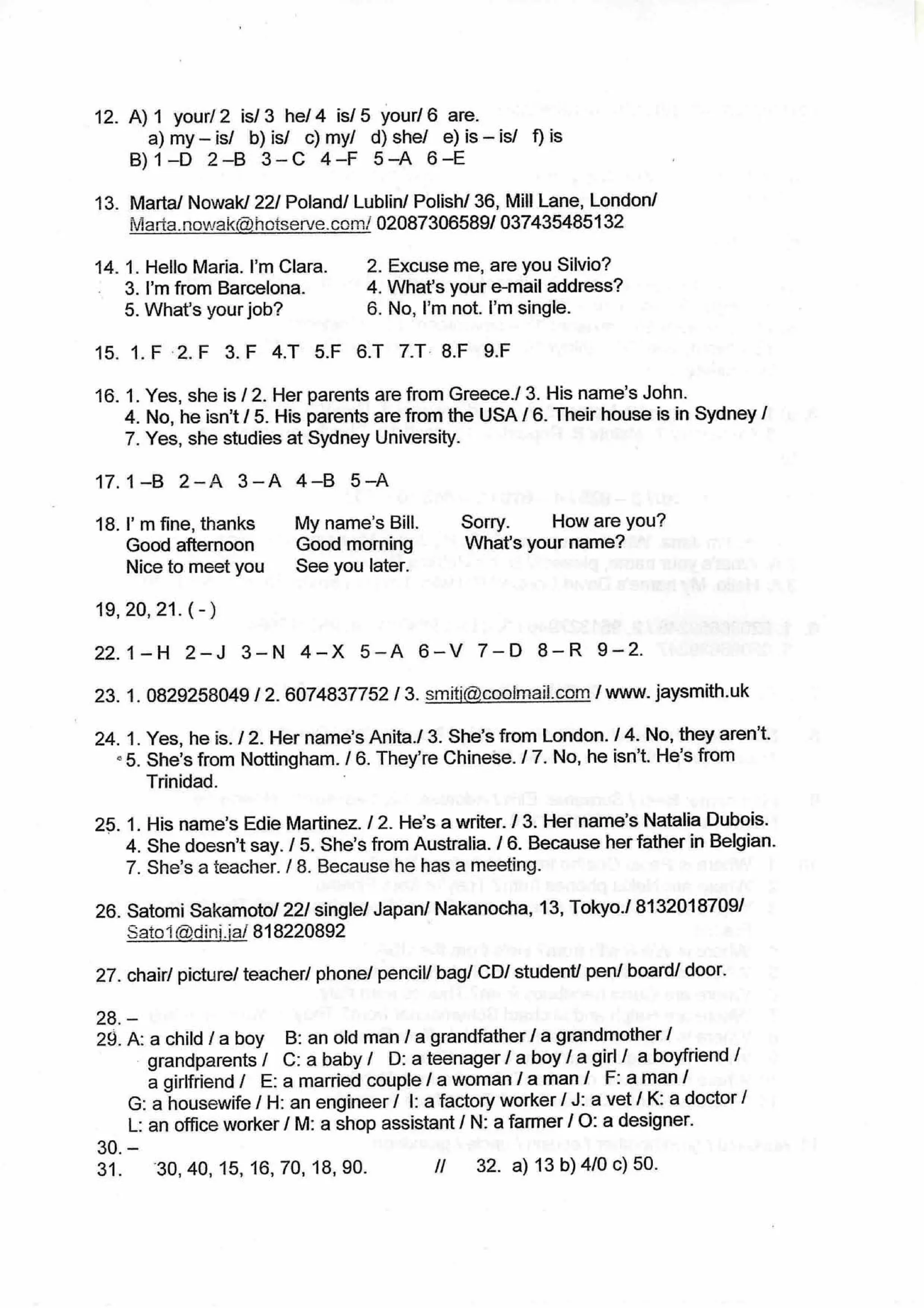 Listening exercises 1st term nb1 | PDF | Fitness and Exercise | Healthy Living