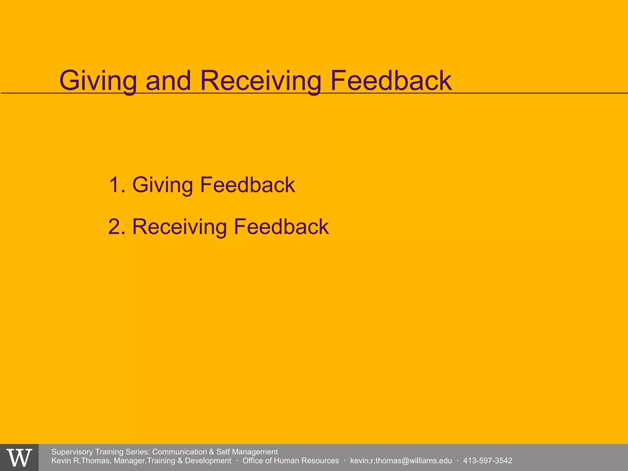 Listening and Giving & Receiving Feedback | PPTX