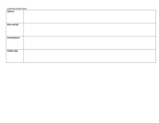 Listening guide sheet | PPT