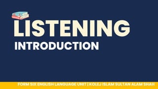 Listening Introduction | PPT