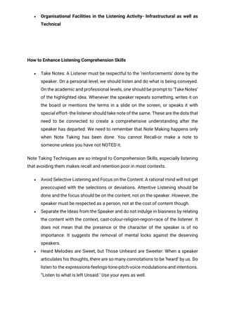 Listening Skills - Types, Barriers and Strategy to Overcome Barriers | PDF