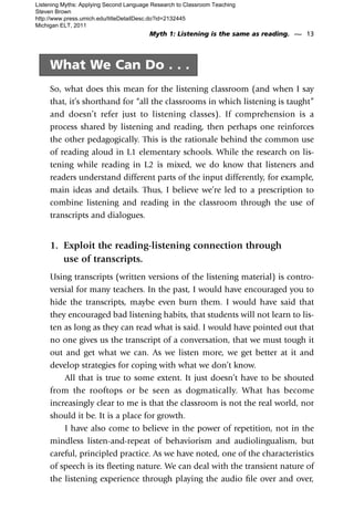Listening myths | PDF