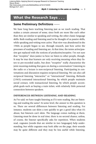 Listening myths | PDF