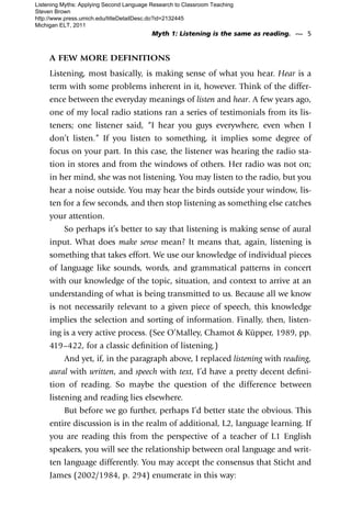 Listening myths | PDF
