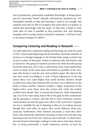 Listening myths | PDF