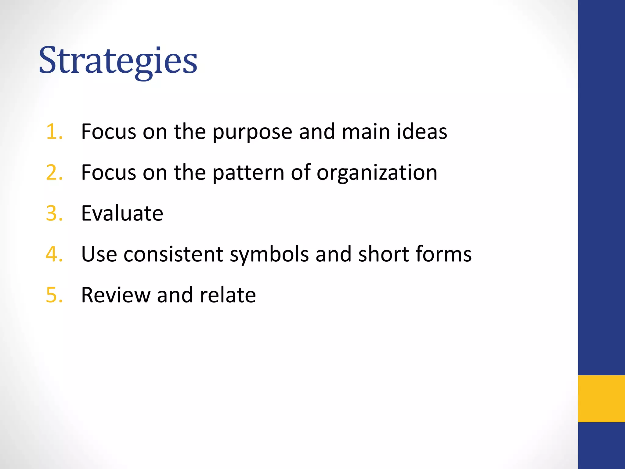 Listening & Note-taking strategies | PPT