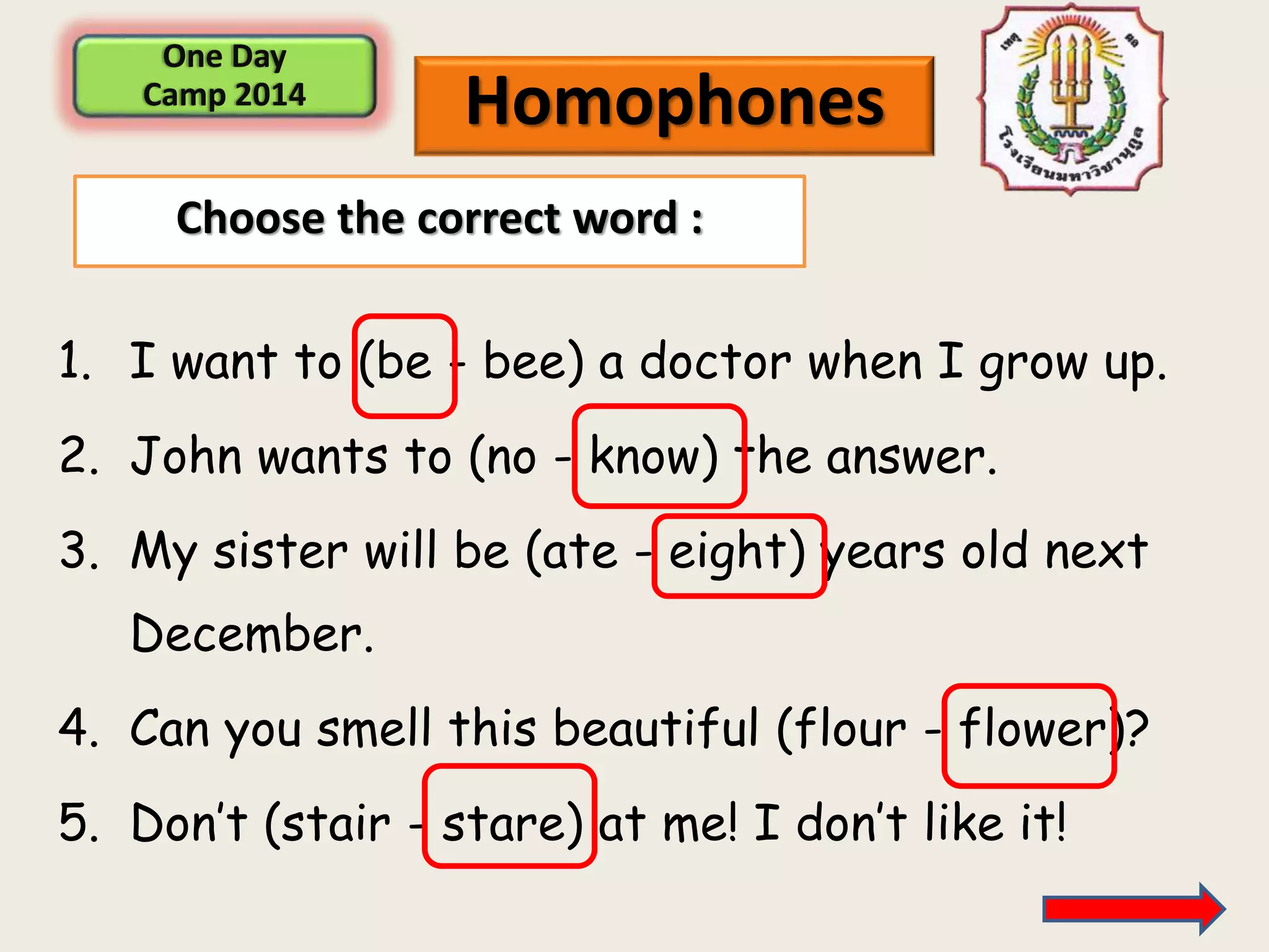 Homophones | PPT