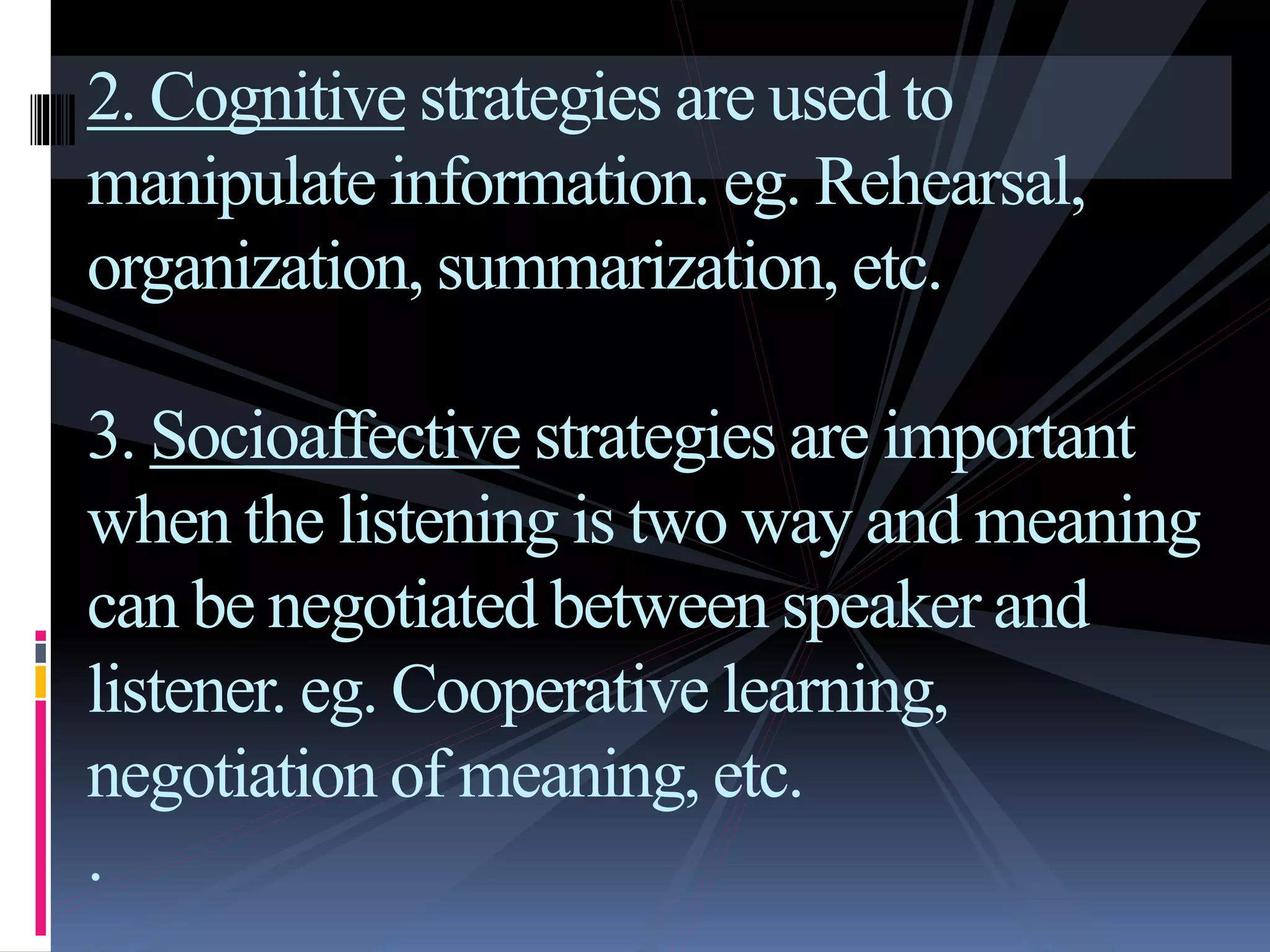 Listening: As Comprehension and Acquisition/Sklls and Strategies | PPTX