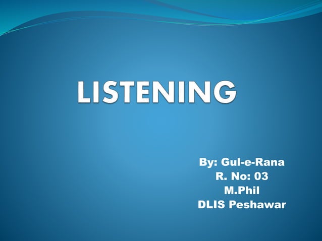 Listening | PPT