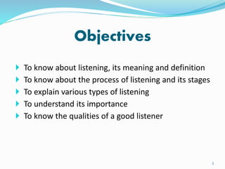 Listening | PPT | Free Download