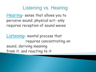 Importance of Listening | PPTX