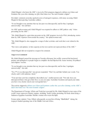 Listening practice task 4: Yasmin Abdel-Magied's Anzac Day post | DOCX