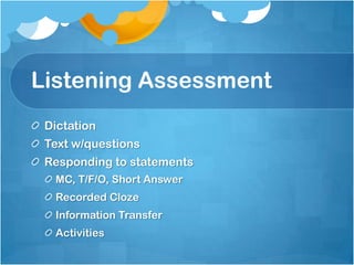 Listening presentation | PPTX | Education