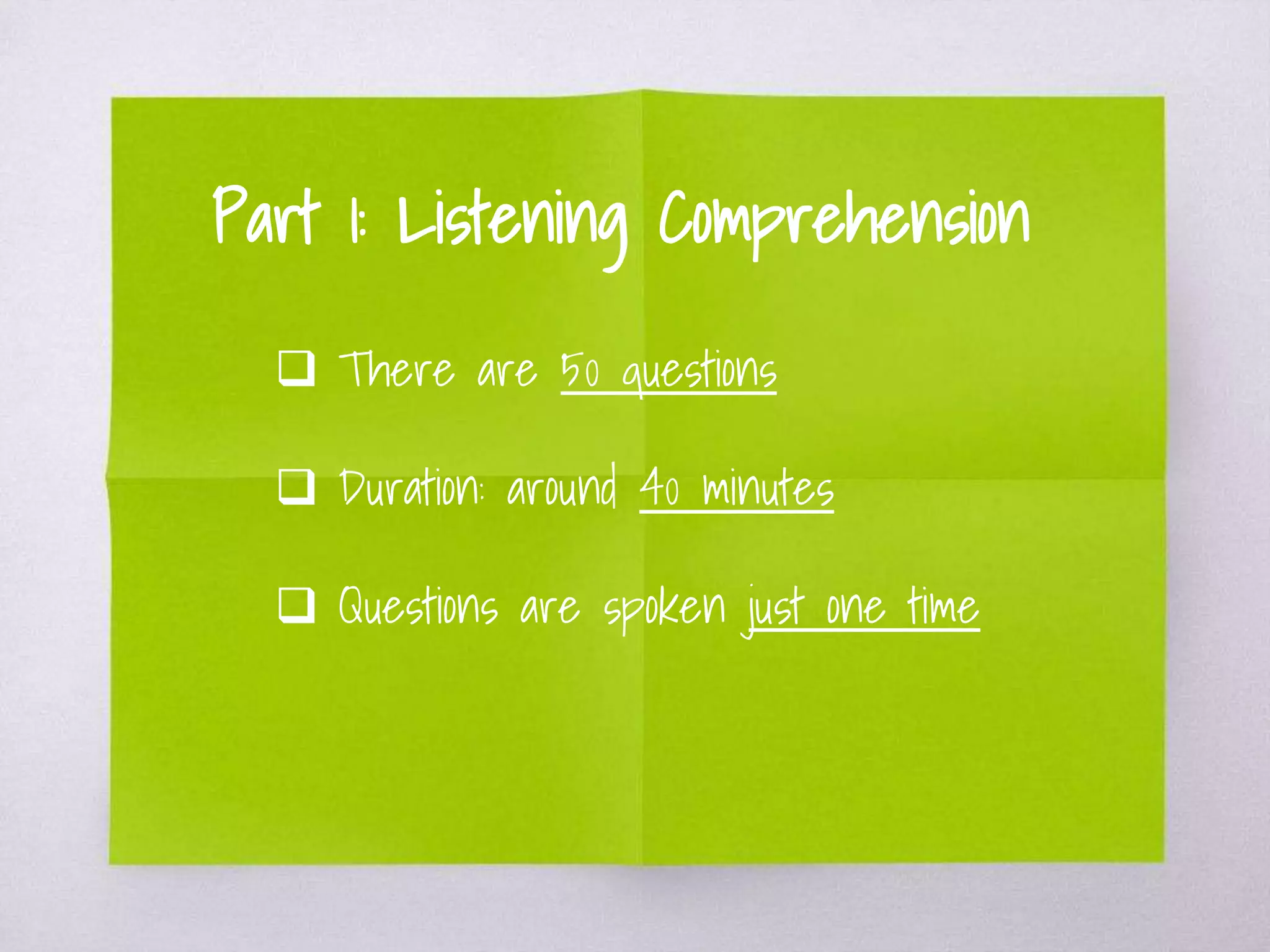 Listening Question Types | PPTX