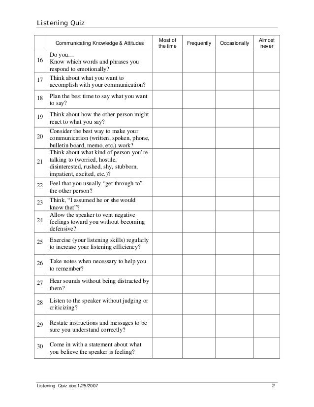 Listening Quiz listening-quiz