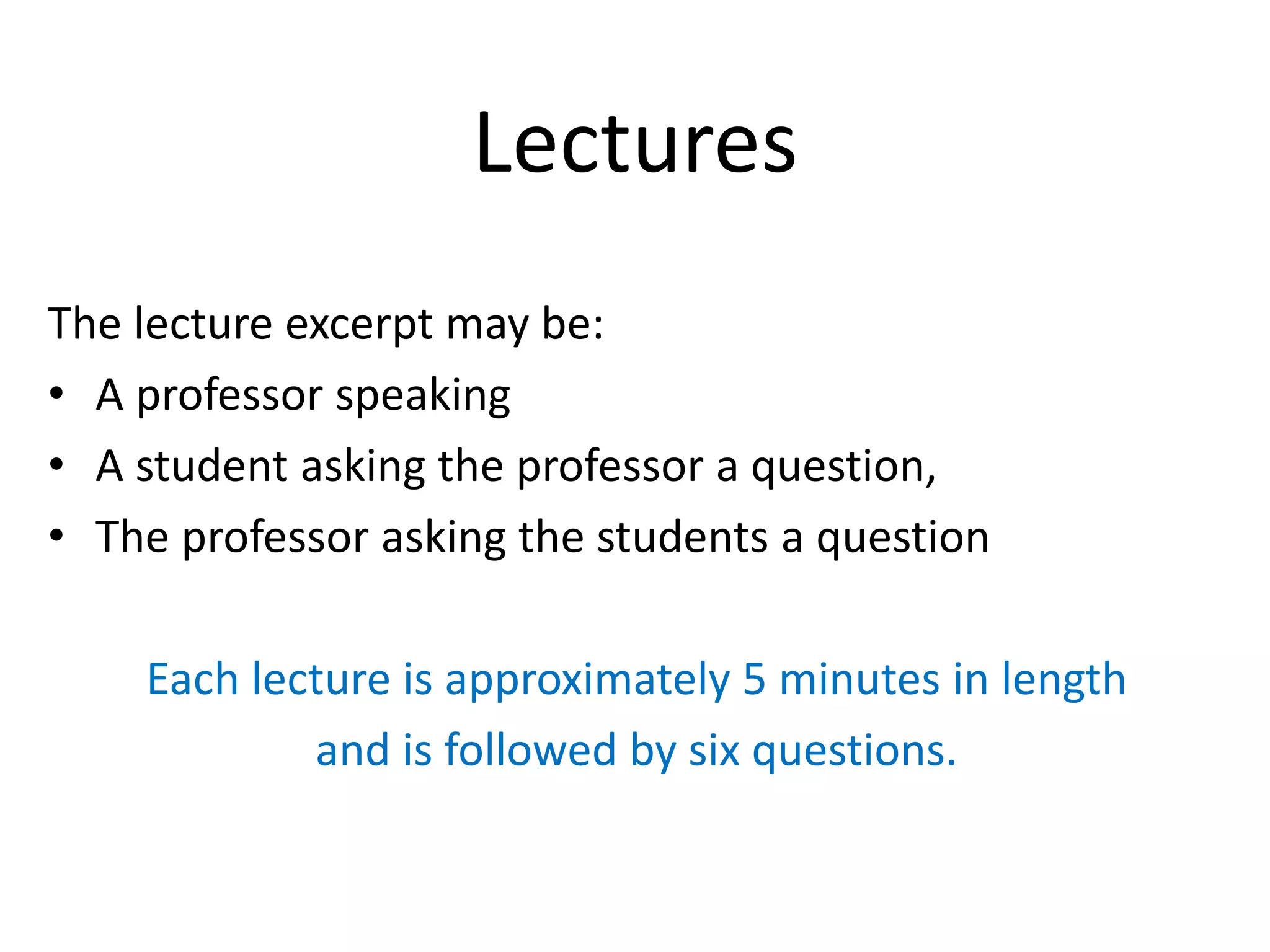 Listening section toefl ibt | PPTX