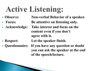 Listening skill | PPT