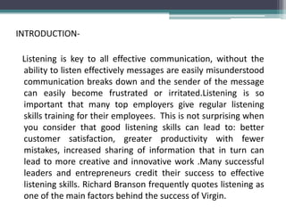 Effective Listening Skills Ppt